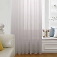 Beige Ombre Sheer Curtains 96 Inch Length, Light Filtering Voile ...