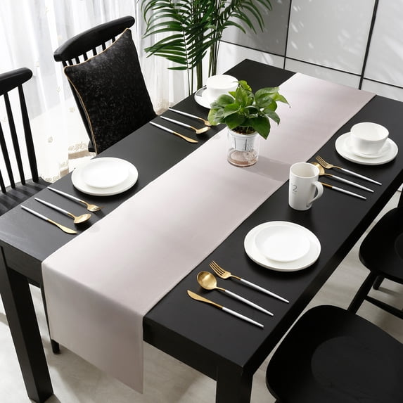 Beige Ombre Table Runner 72 Inches Long - White Gradient Modern ...