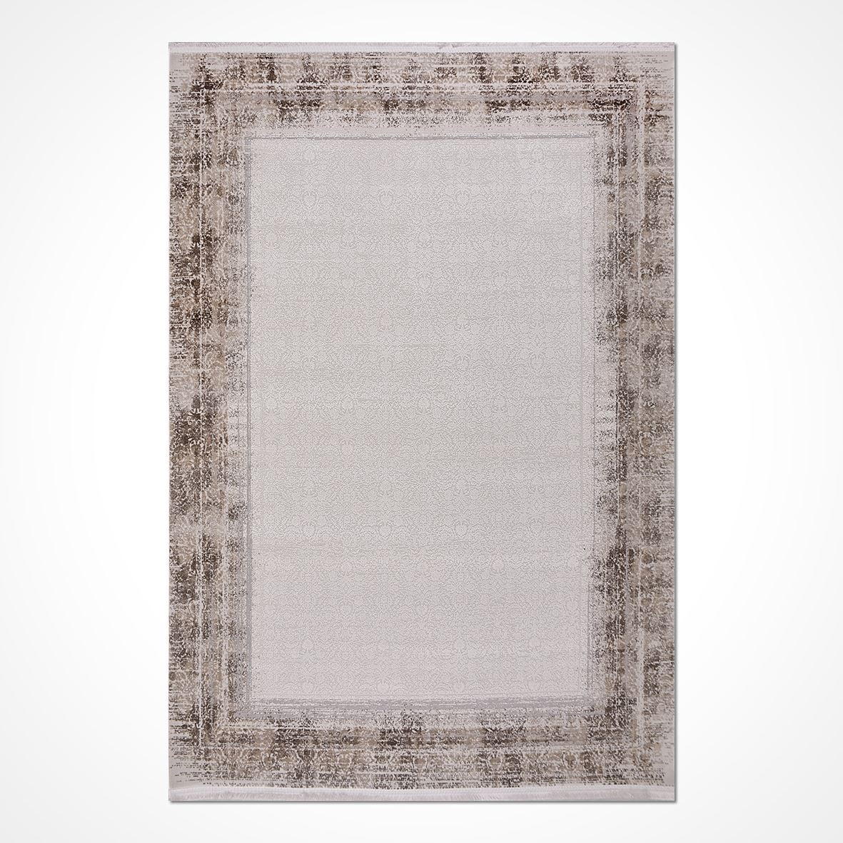 Beige Oriental Acrylic Area Rugs for Living Room Jacquard Textured ...