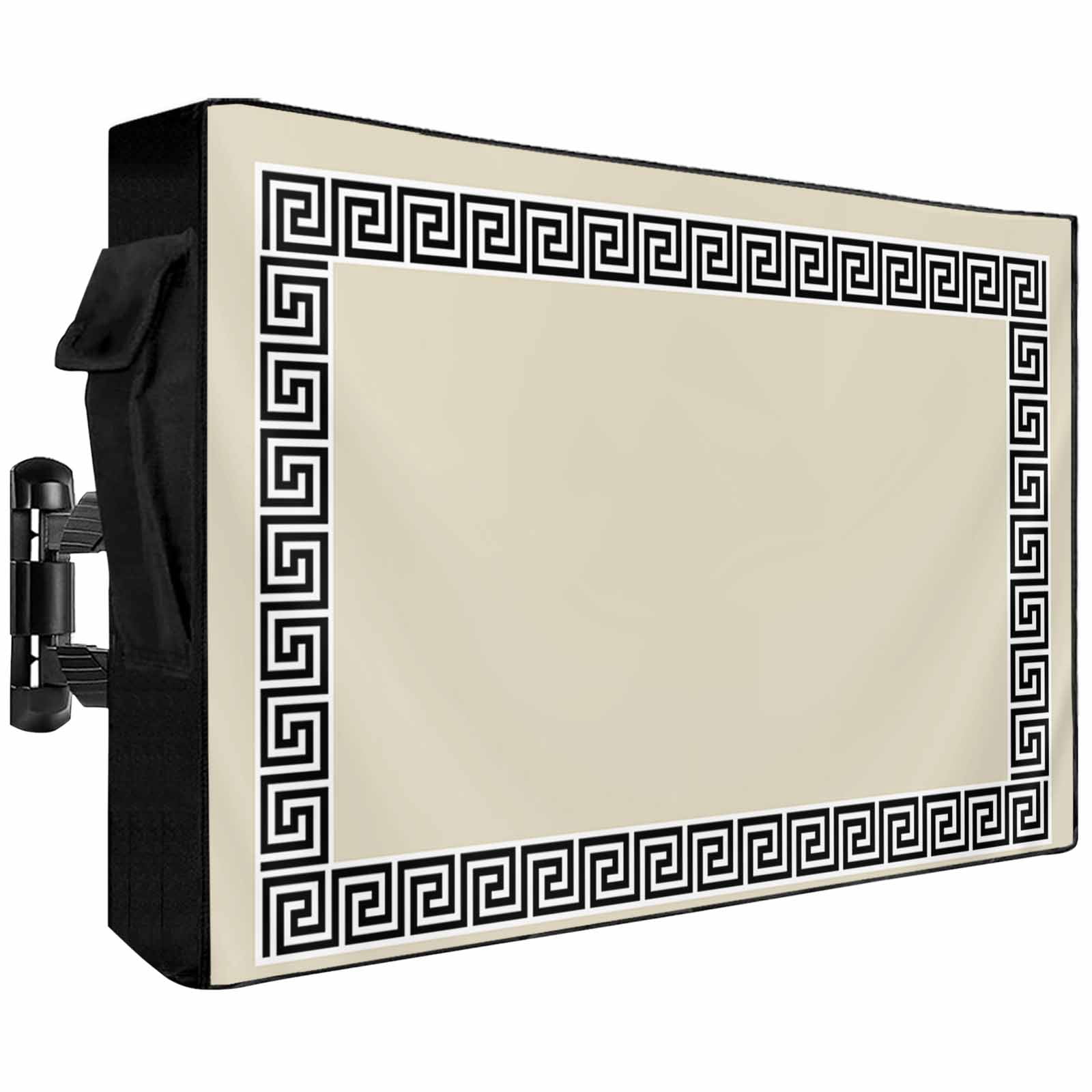 Beige Outdoor TV Cover 30 to 32 inch Greek Chinese Style Border ...