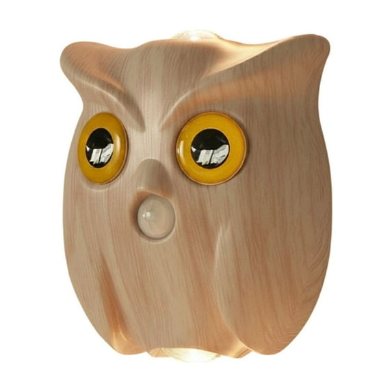 Beige Owl Shape Wall Lamp Night Light Motion Sensor Magnetic Base ...
