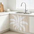 Beige Palm Tree Cabinet Curtain, Summer Country Vintage Tropical ...