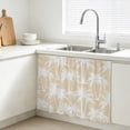 Beige Palm Tree Cabinet Curtains for Kitchen 10"Wx11"L, Summer Tropical ...