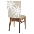 Beige Palm Tree Chair Back Covers Set of 6 Summer Tropical Beach ...