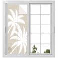 Beige Palm Tree Window Privacy Film, Summer Tropical Beach Country Tree ...