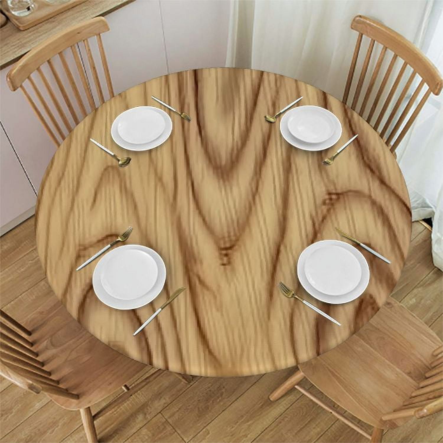 Beige Pattern Round Table Cover,,Suitable for Catering and Kitchen Can ...
