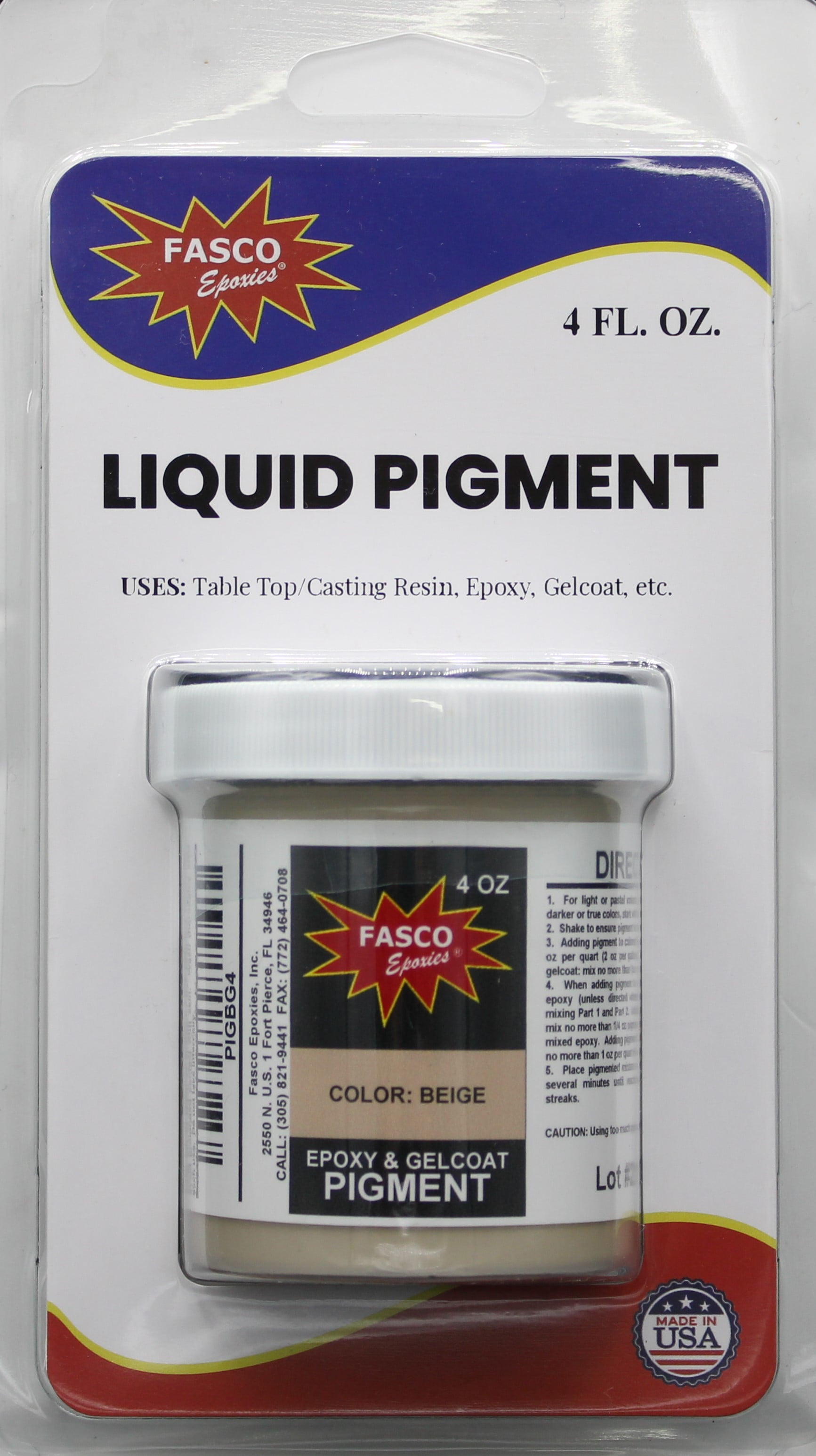 Beige Pigment for Epoxy Resin, Gelcoat, Paint - 4 oz - Walmart.com