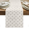 Beige Polka Dots Spots Cotton Linen Table Runner Abstract Modern ...