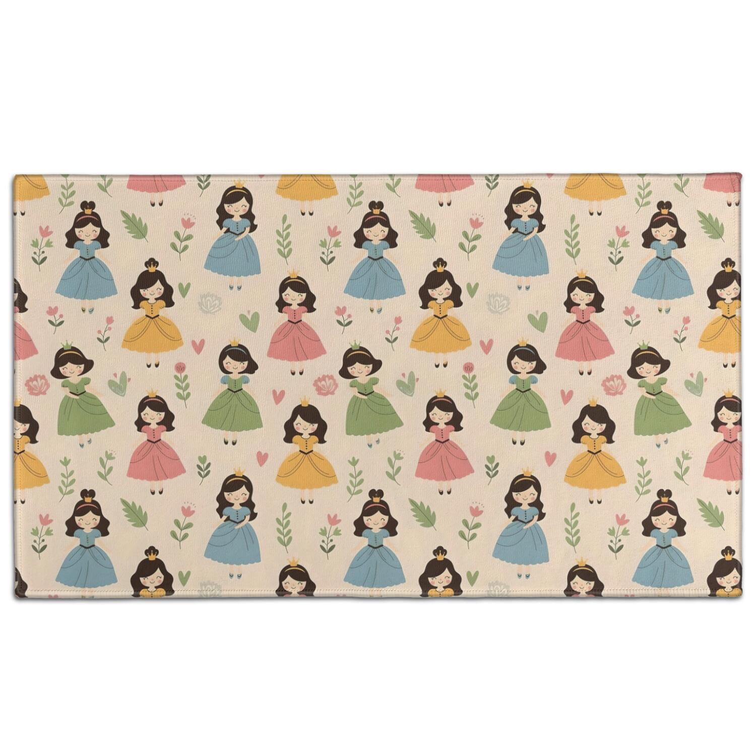 Beige Princess Dress Pattern Door Rugs,Washable Non Slip Door Mats ...