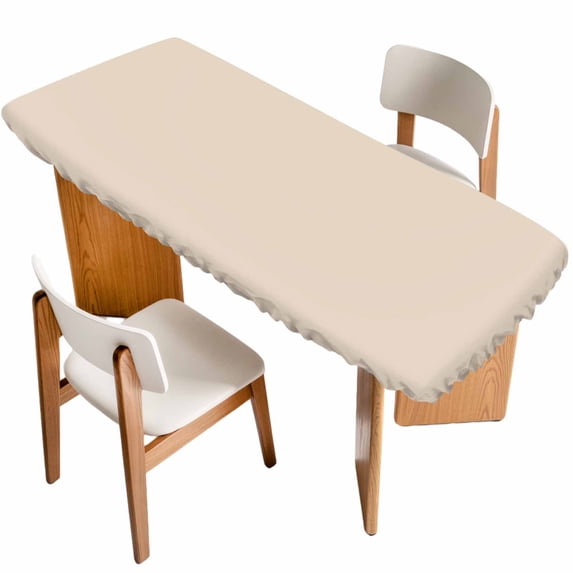 Beige Pure Color Table Cloths for 8 Foot Rectangle Tables, Aesthetics ...