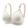 Beige Push Up Bras for Women Lace Back Button Shaping Cup Adjustable ...