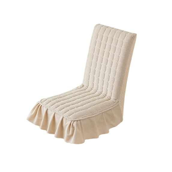 Beige Quilted Chair Cover, Full Coverage Stool Seat Cover With Ties ...