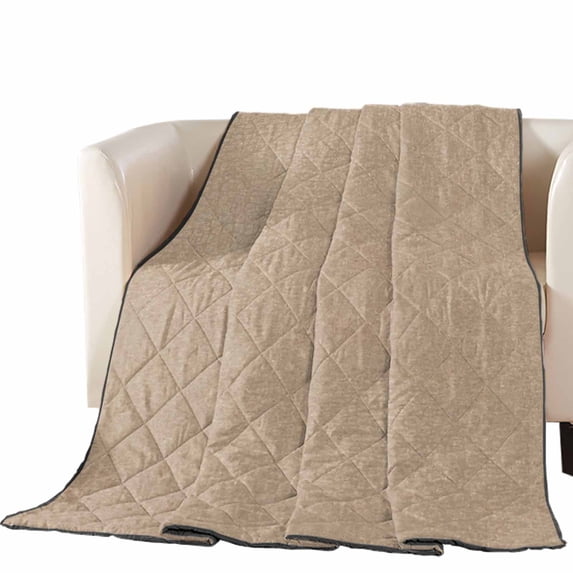 Beige Quilted Comforters Cooling Blanket Cal King Size, Country Vintage ...