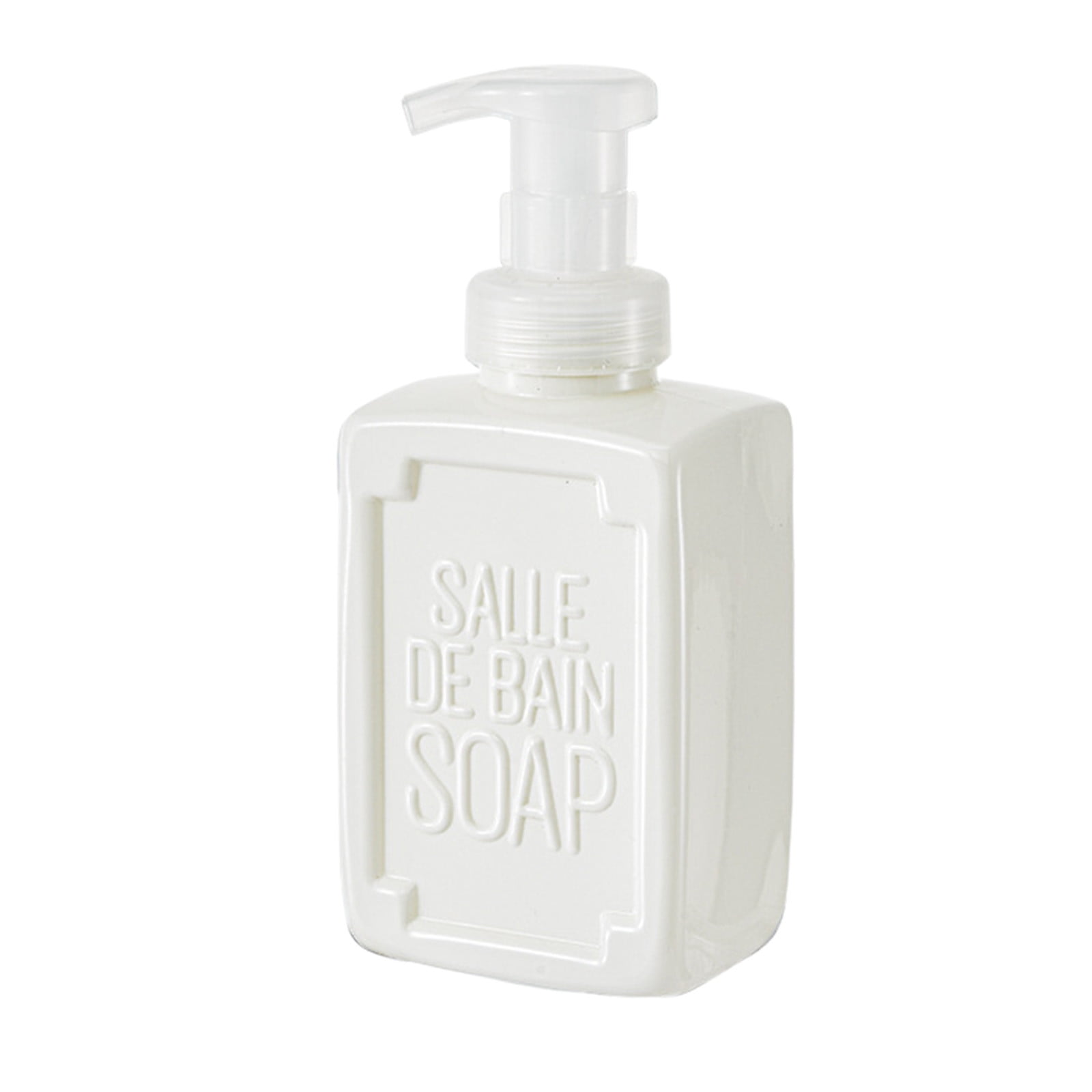 Beige Refillable Soap Dispenser With Pump For Bathroom Kitchen And Hand ...