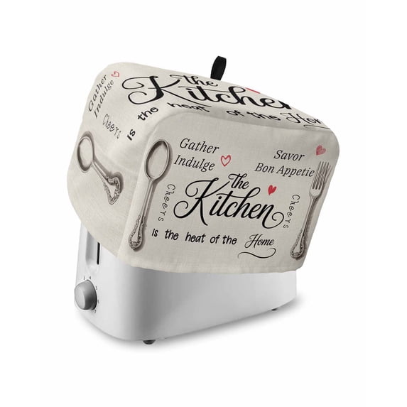 Beige Retro Art Toaster Cover 2 Slice, Small Kitchen Appliance Covers ...