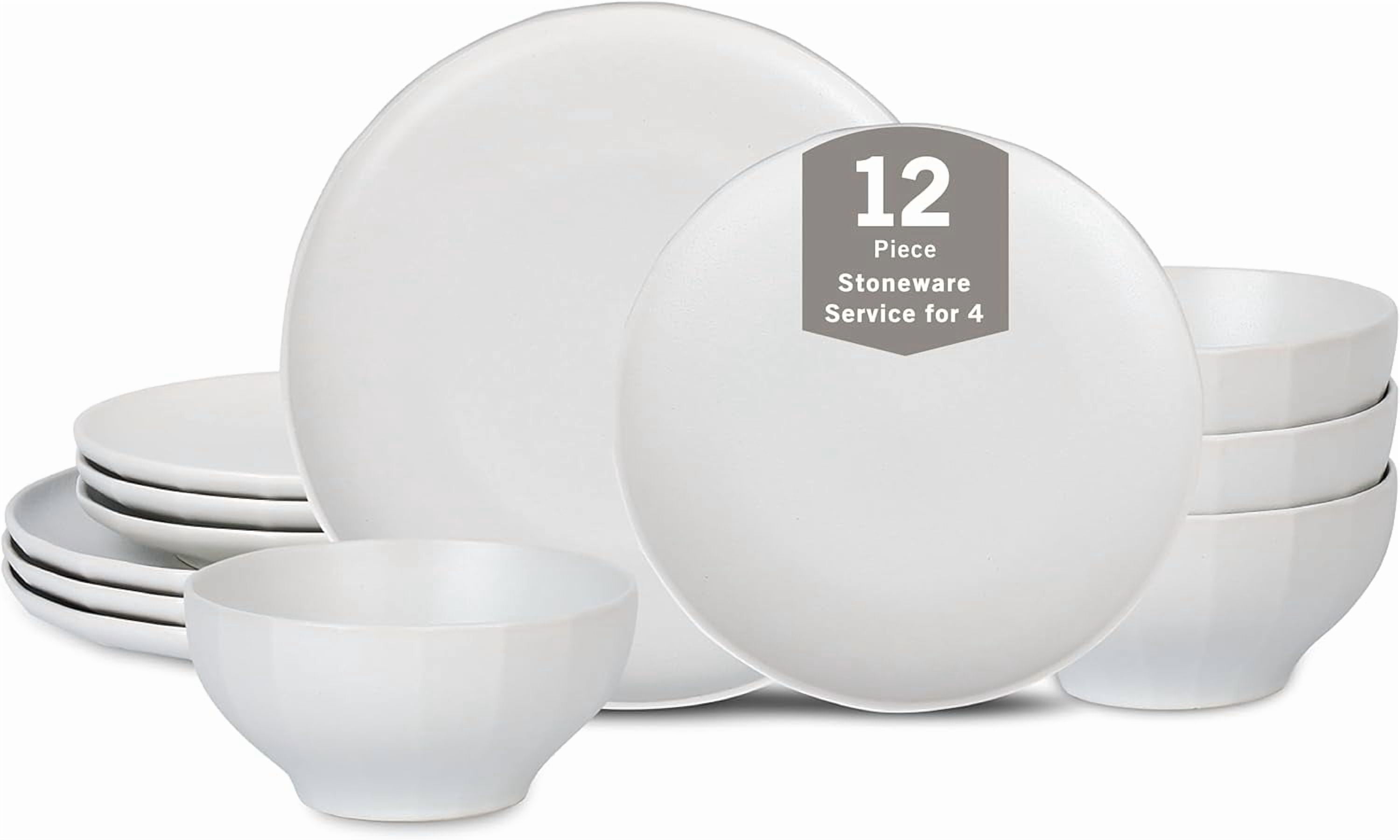 Beige | Rio 12-Piece Dinnerware Set Stoneware - Walmart.com
