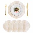 Beige Round Placemats Set of 4, Braided Polypropylene Place Mats, Retro ...