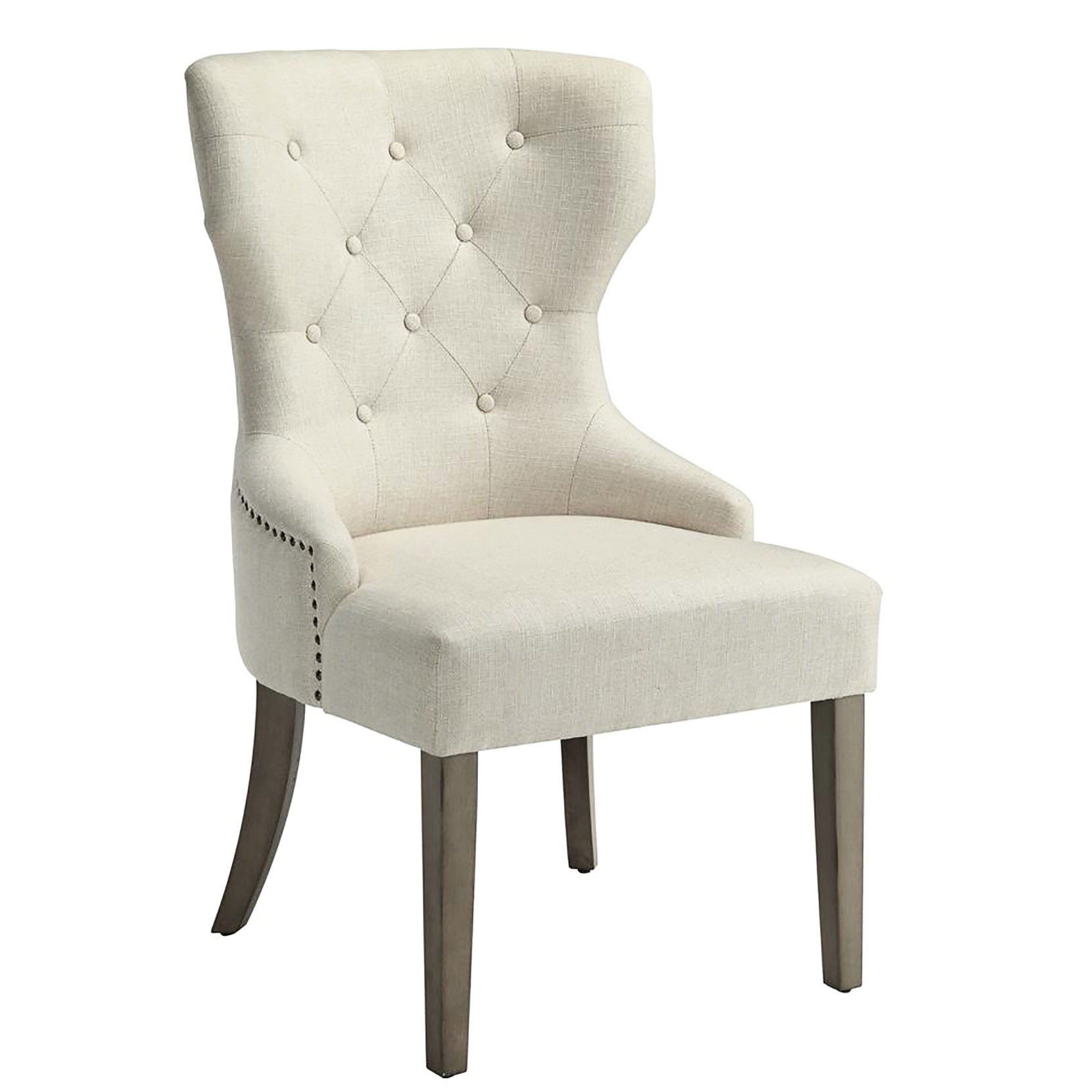 Beige Rubberwood Farmhouse Side Chair / Suits Different Dining Room ...