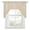 Beige Rustic Kitchen Curtains Swag Valance for Windows/Bathroom/Cafe ...