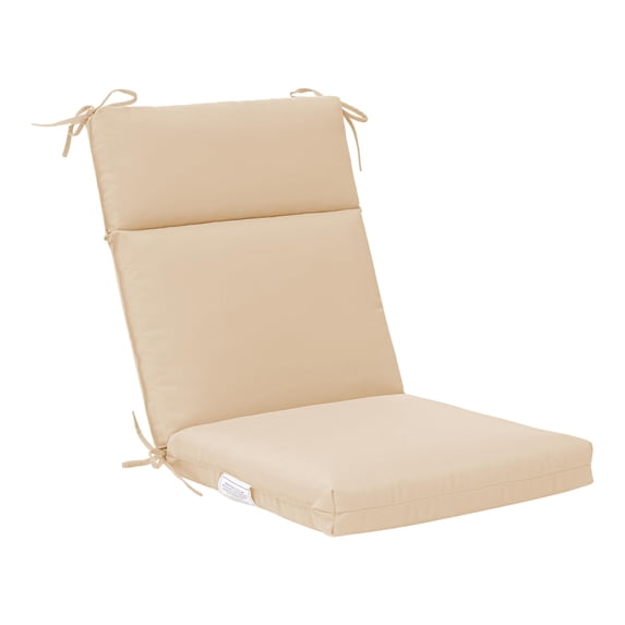Beige Sand Camel High Back Outdoor Dining Chair Cushion Set Weather ...