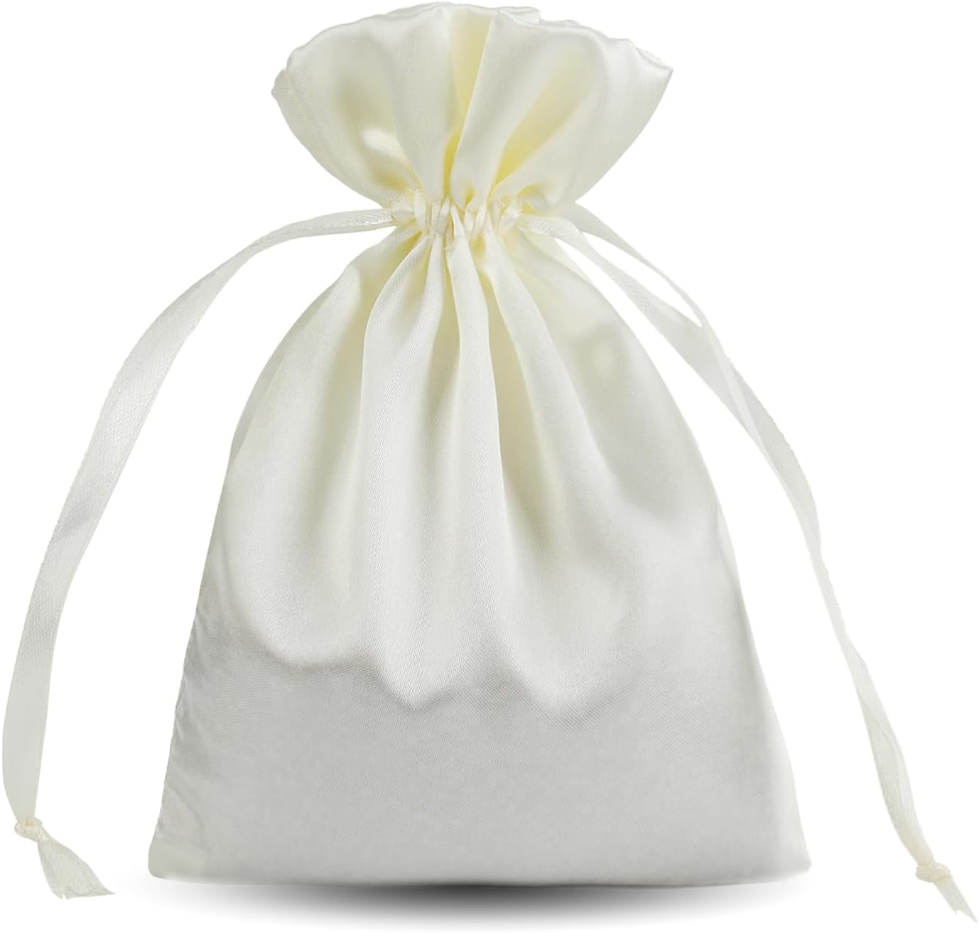 Beige Satin Bags with Drawstring 5x7 Inches, 50pcs Silk Drawstring Gift ...