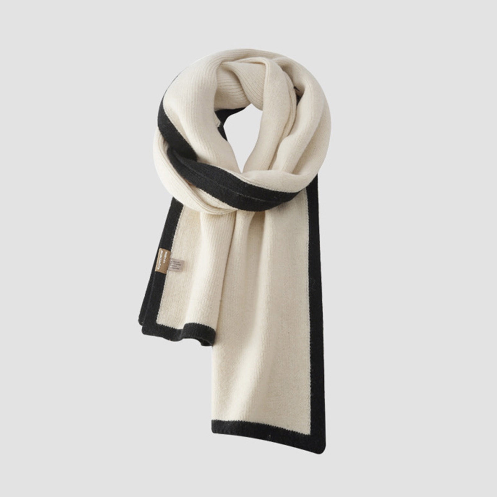 Beige Scarfs Scarf Women Autumn and Winter Warm Solid Color Color ...