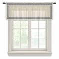 Beige Semi Sheer Valance Curtains, Greek Chinese Style Voile Valances ...