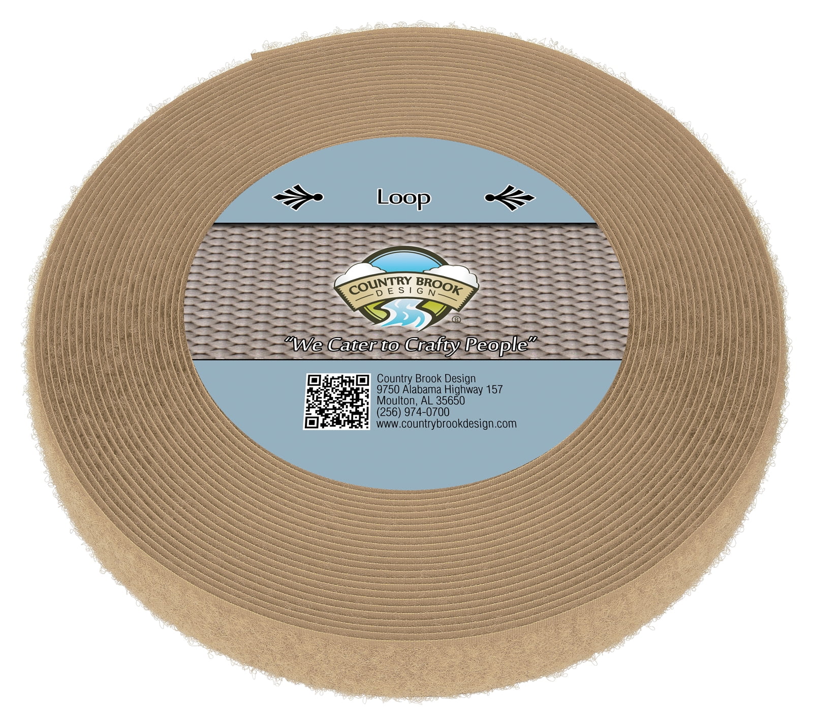 Country Brook Design® Beige Sew On Loop Only (1 inch, 50 yards ...