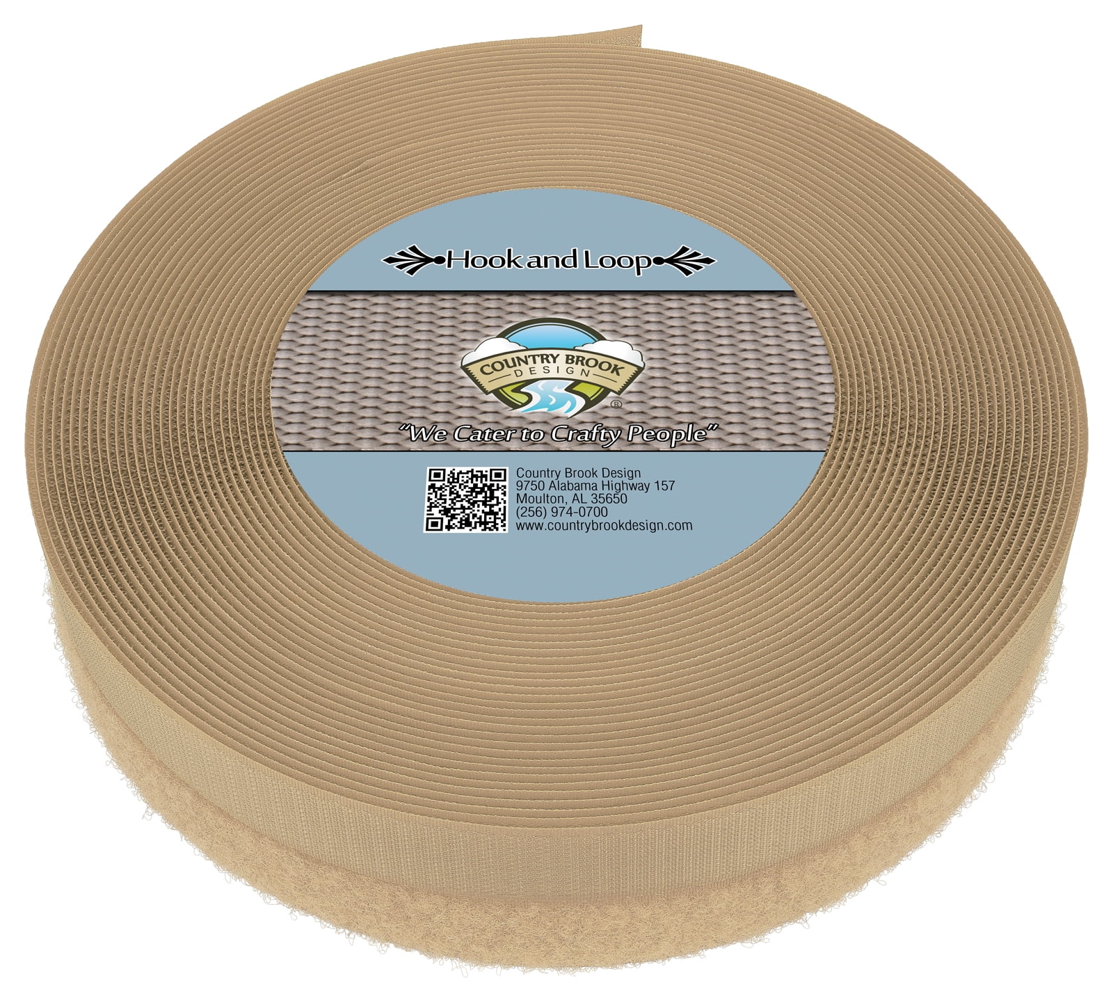 Country Brook Design® Beige Sew on Hook and Loop (1 inch, 10 yards ...