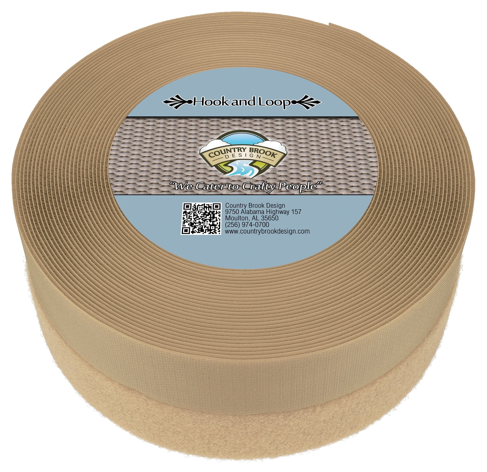 Country Brook Design® Beige Sew on Hook and Loop (2 inch, 25 yards ...