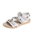 Beige Shoes For Women Fish Mouth Open Toe Vintage Bohemian Ethnic ...
