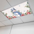 Beige Snowman Fluorescent Light Covers, Christmas Poinsettia Winter ...