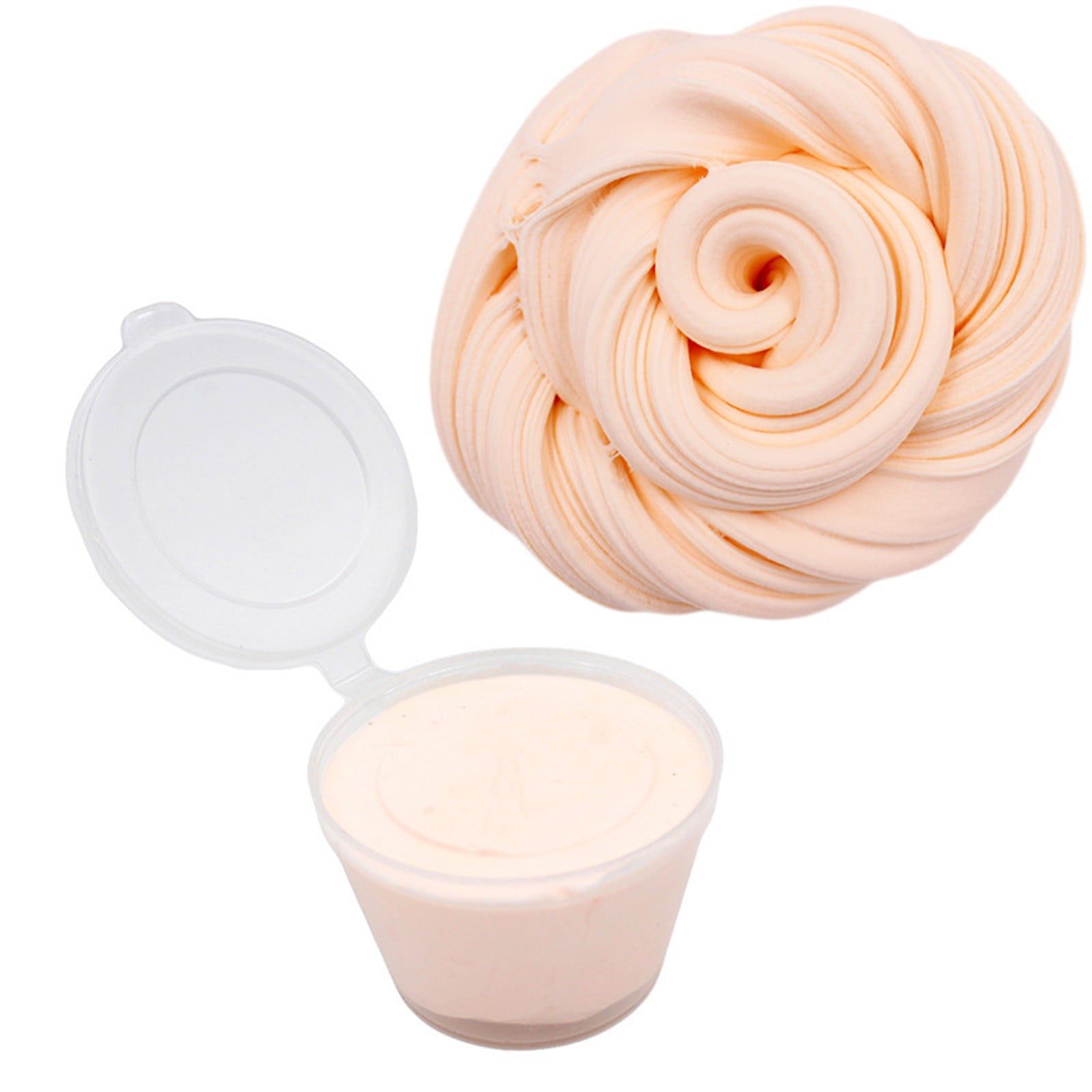 Beige Solid Color Cloud Butter Slime Toy Non-Hardening Stretchy DIY ...