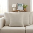 Beige Solid Pillow Covers Set of 4, Minimalist Cloth Cream Khaki Linen ...