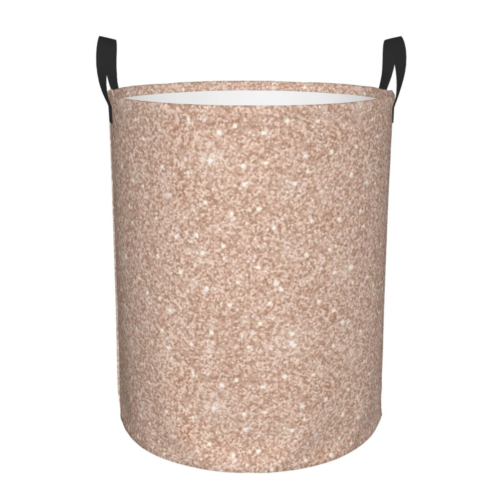 Beige Sparkling Glitter Laundry Basket, Laundry Hamper Waterproof ...