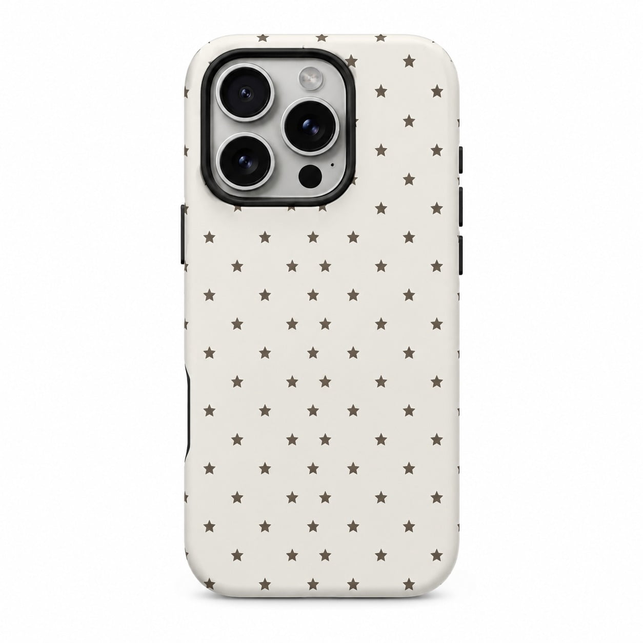 Beige Star Tough Phone Case for iPhone 17 16 15 14 13 12 11, Brown ...