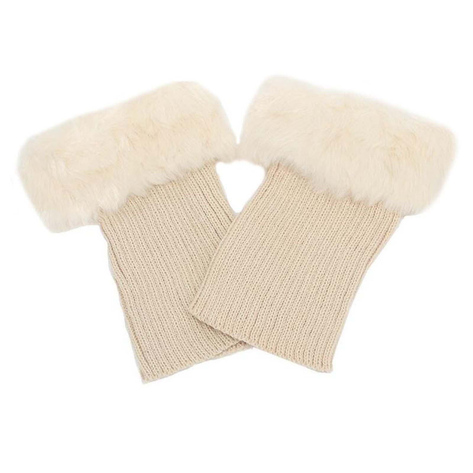 Beige Stockings Boot Socks Pairs Warmers Boot Womens Winter Cuffs ...