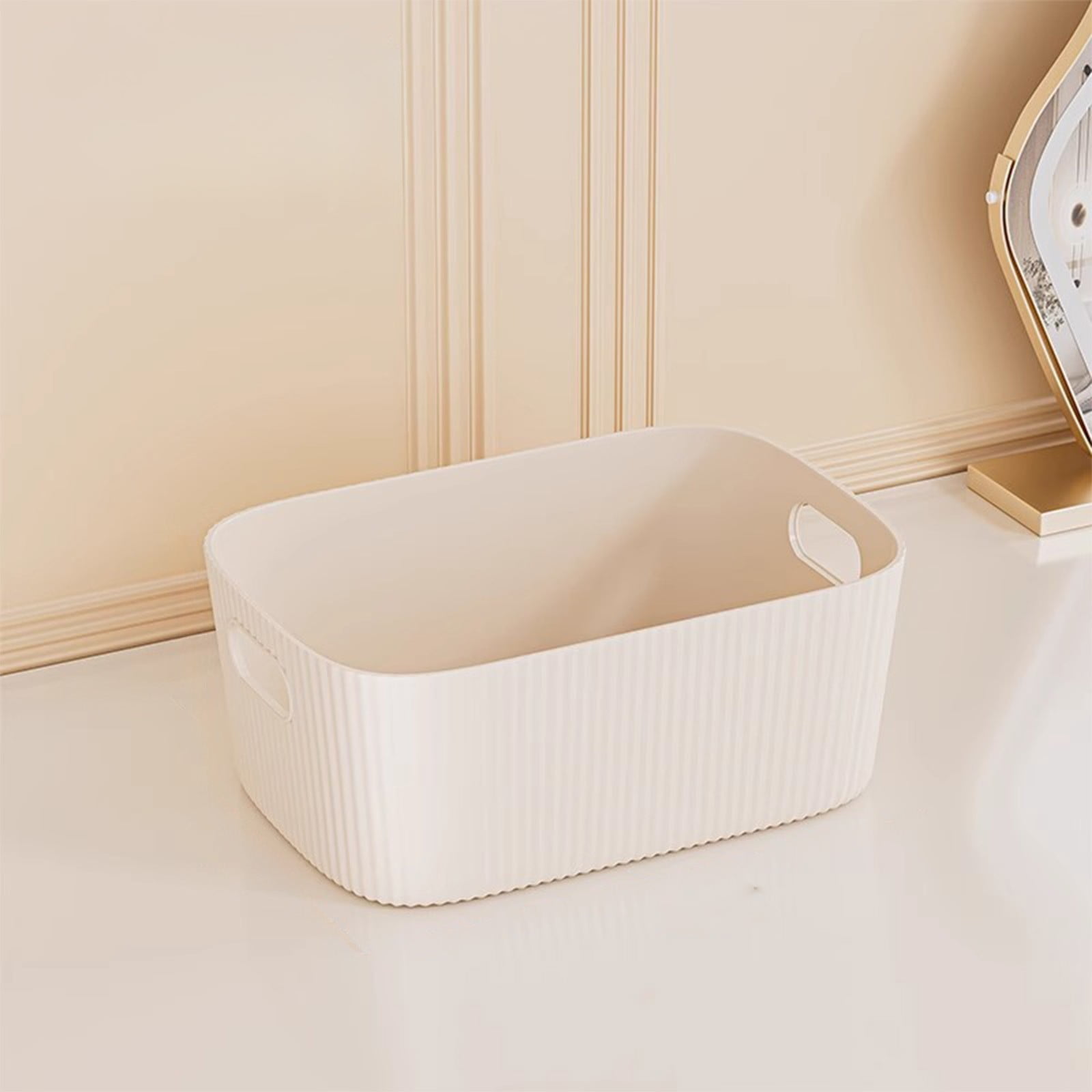Beige Storage Bins with Handles,2.8x5.5x8Inch Small Storage Baskets for ...