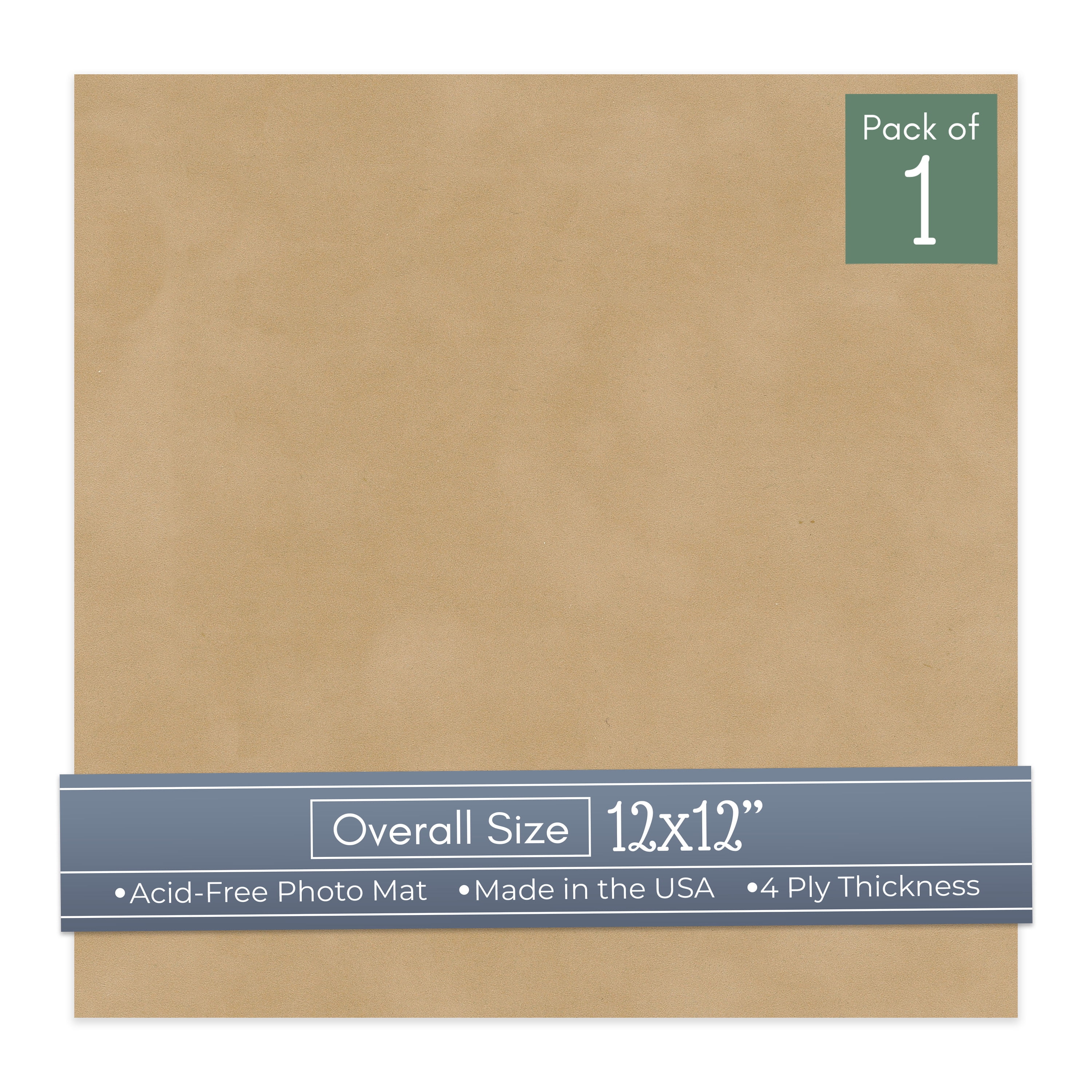 Beige Suede 12x12 Uncut Art Mat Board - No Opening - 1 Mat - Walmart.com