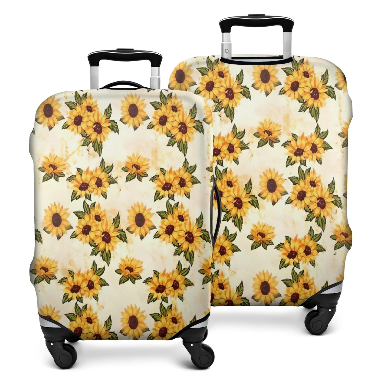 Beige Sunflower Pattern Luggage Cover Fashion Suitcase Cover Baggage ...