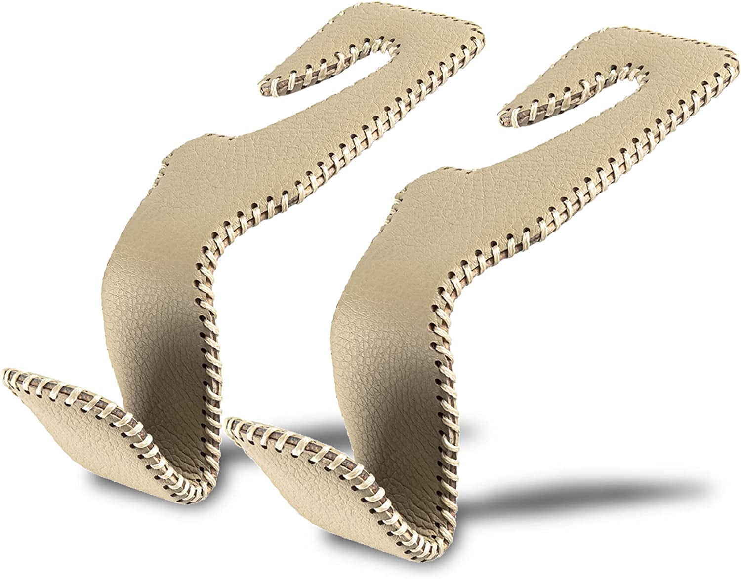 Beige Superior Leather Car Seat Back Headrest Hooks, Auto Seat Hook ...