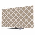 Beige TV Dust Cover 32 Inch, Moroccan Geometric Abstract Computer ...