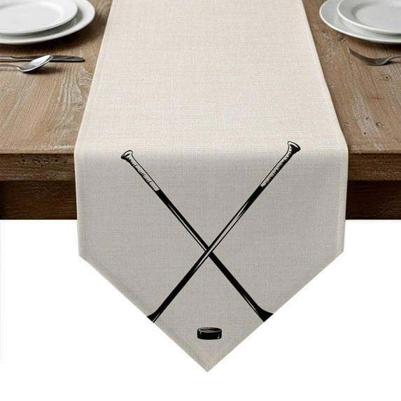 Beige Table Runner Linen Burlap Table Runner 70 Inches Long Simple ...