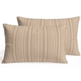 Beige Tan Lumbar Pillow Covers 12 x 20 Inch Pillow Covers Set of 2 ...