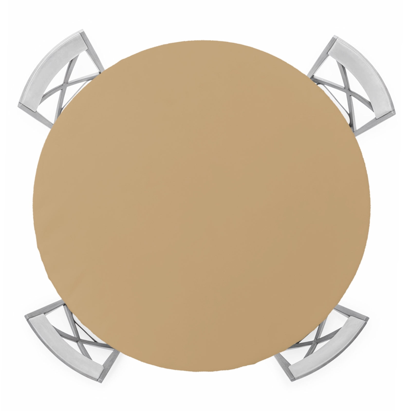 Beige Tan Round Table Cover, Light Brown Solid Background Autumnal ...
