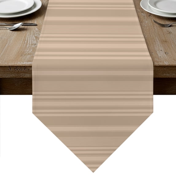 Beige Tan Table Runner Linen Burlap Table Runner 60 Inches Long ...