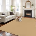 Beige Tan Washable Area Rug 5x7 Light Brown Solid Background Autumnal ...
