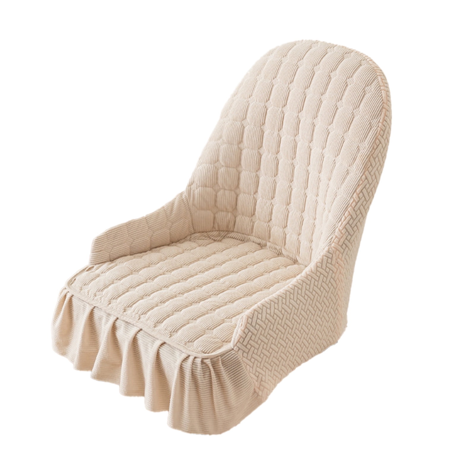 Beige Thick And Warm Stretch Chair Slipcover For Dining Room Winter ...