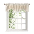 Beige Tie Up Valances Curtain, Boho Diamond Pattern Border Rustic ...