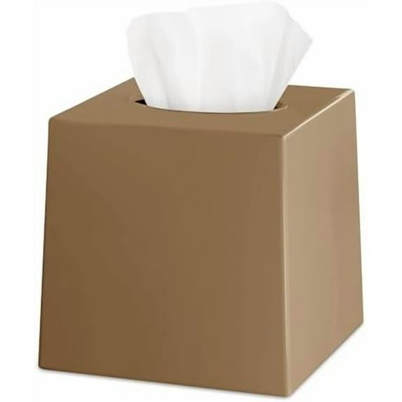 Beige Tissue Box Cover Square - Plastic Facial Tissue Box Holder ...